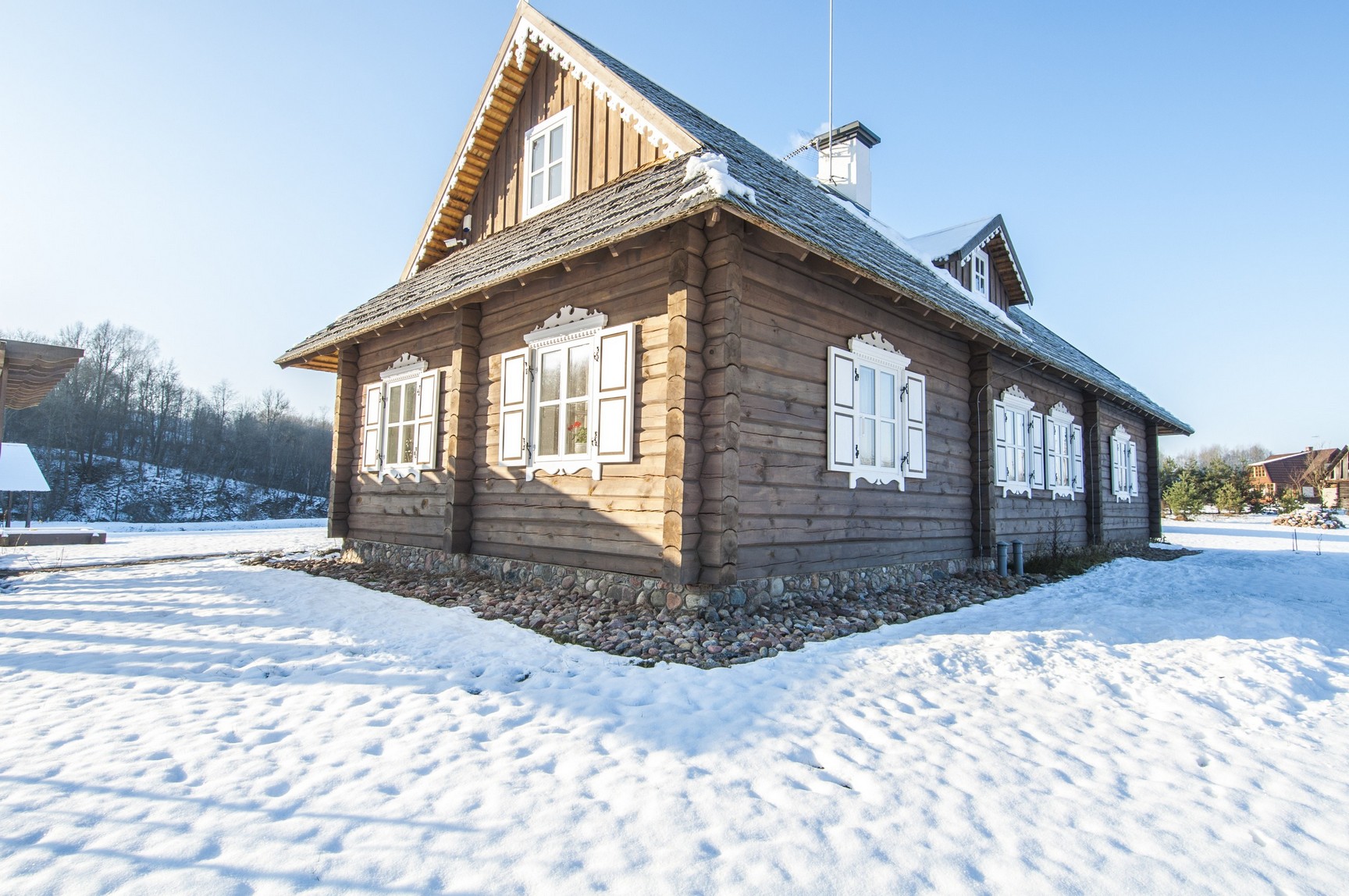 Įgyvendinti rąstinių namų statybos projektai | Pirtys | | UAB Log Villa