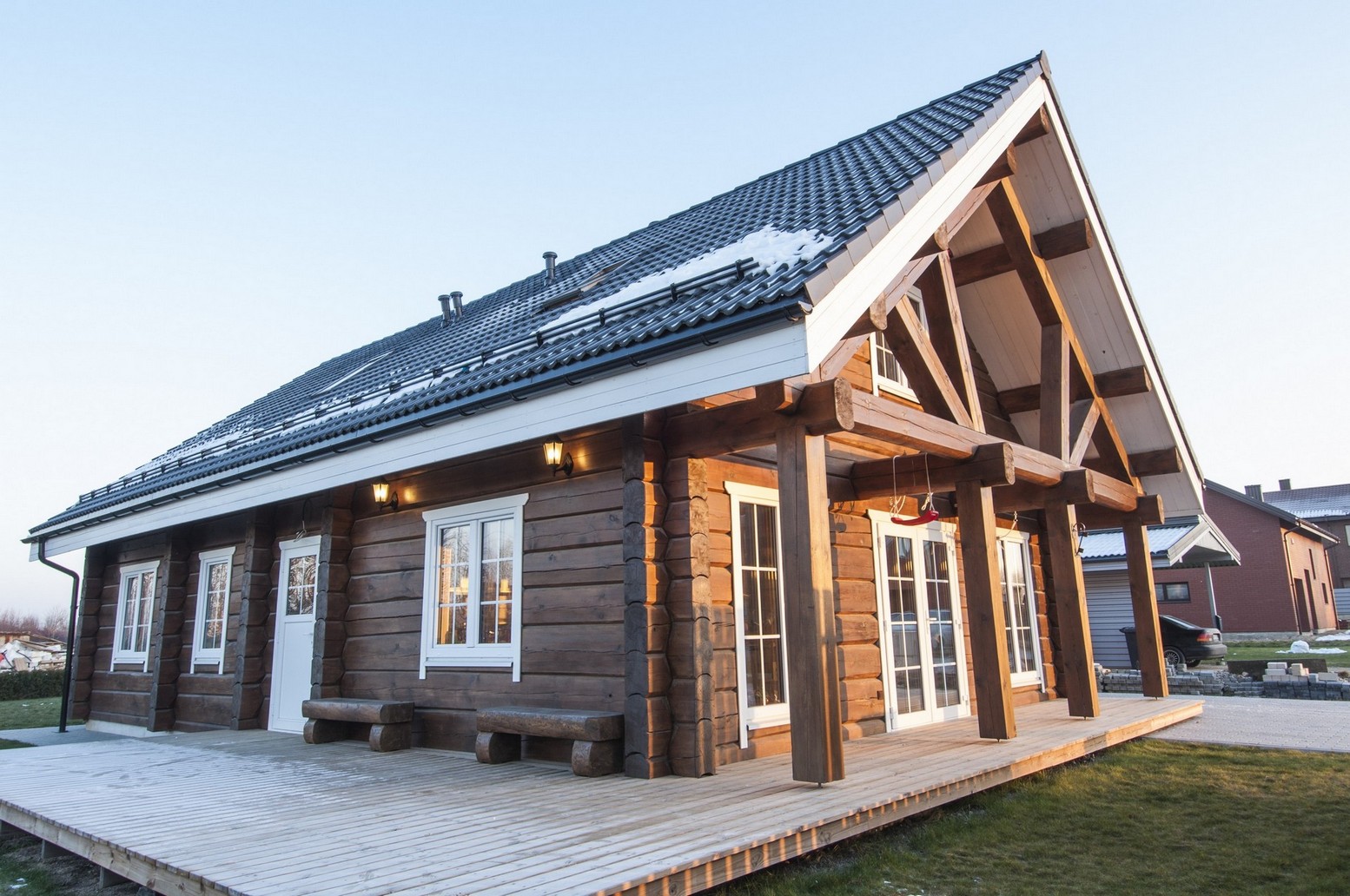 Įgyvendinti rąstinių namų statybos projektai | Pirtys | | UAB Log Villa